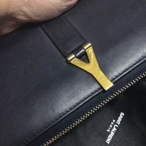 Yves Saint Laurent | Bags | Ysl Zip Around Wallet With Gold Hardware ...